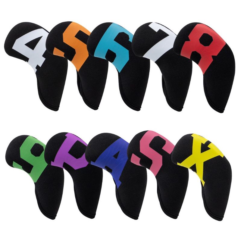 [Ready Stock] 10Pcs Colorful Golf Headcover Golf Club Heads Cover Golf ...