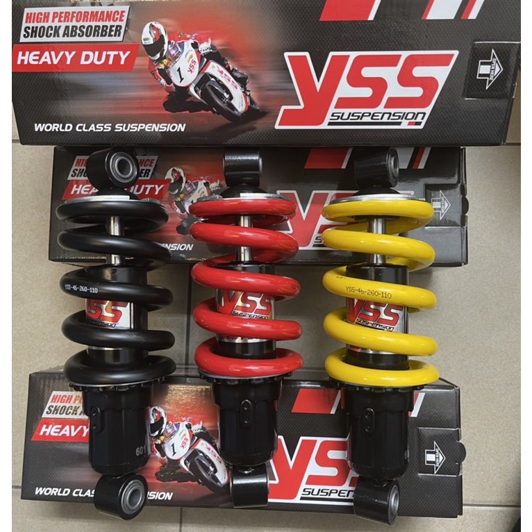 YSS YAMAHA LC135 205MM / Y15ZR 210MM HEAVY DUTY MONOSHOCK ABSORBER BLACK | YELLOW | RED ...