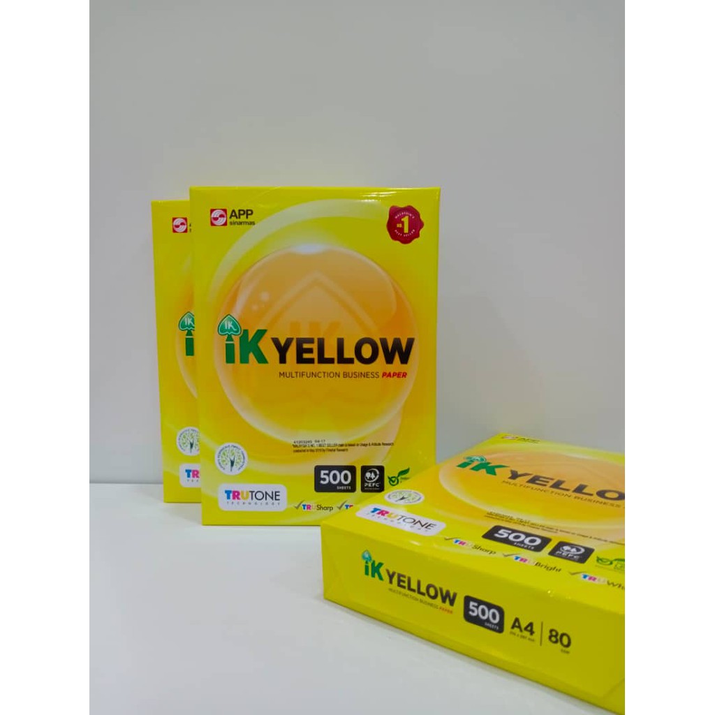 IK Yellow A4 / A3 Paper 70Gsm/ 80GSm (500 sheets/ reams) | Shopee Malaysia