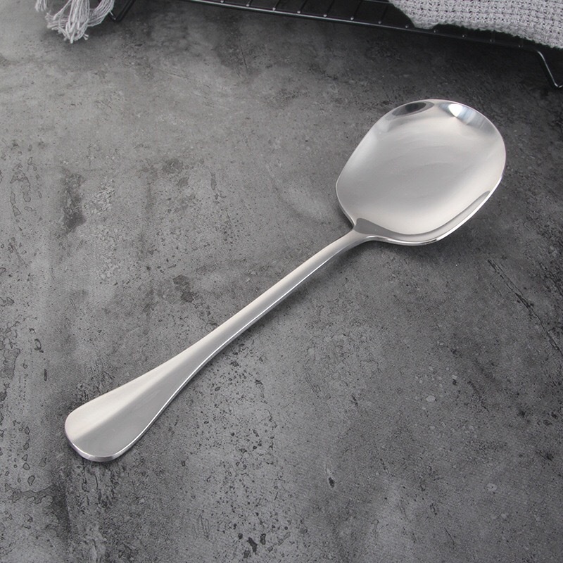 Extra Thick Stainless Steel Big Spoon Public Spoon Buffet Tablespoons ...