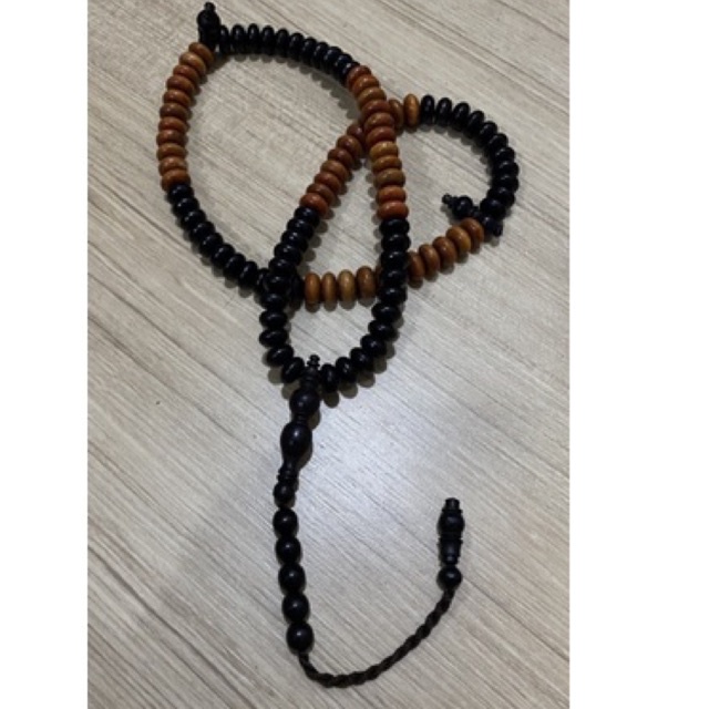 TASBIH gabungan PEMBISA PENDINDING BENTUK DONUT 10mm 99biji RAJA KAYU ...