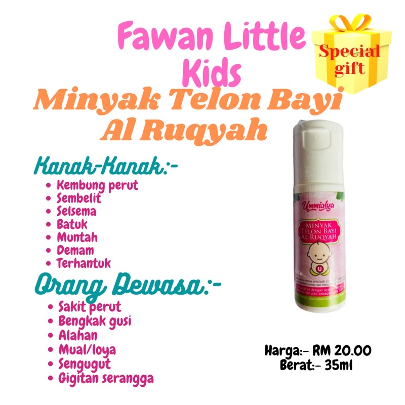 MINYAK TELON BAYI AL RUQYAH/SET BERPANTANG UMMIALYA 🔥🔥FREE GIFT🔥🔥 ...