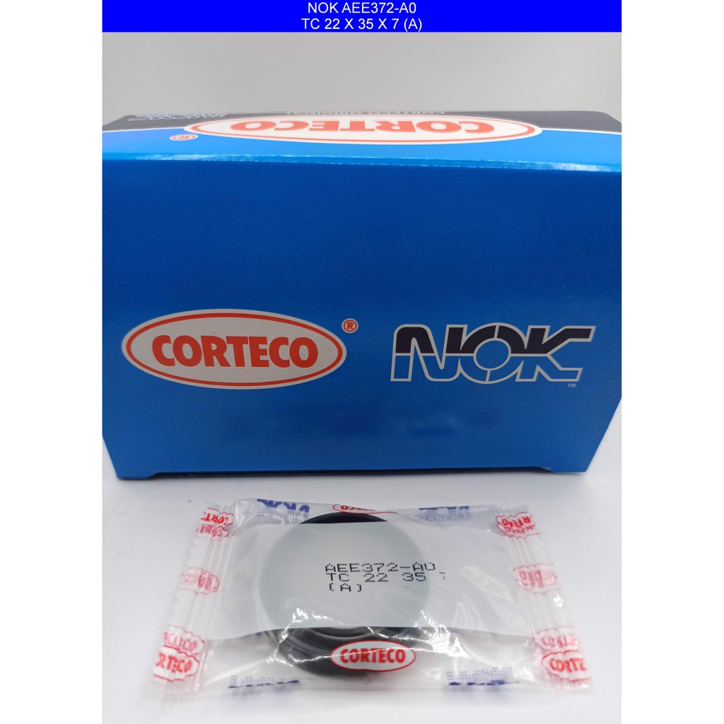 NOK Oil Seal - TC 22x35x7 NBR ( 22 x 35 x 7 ) Corteco / Japan / AEE372A ...