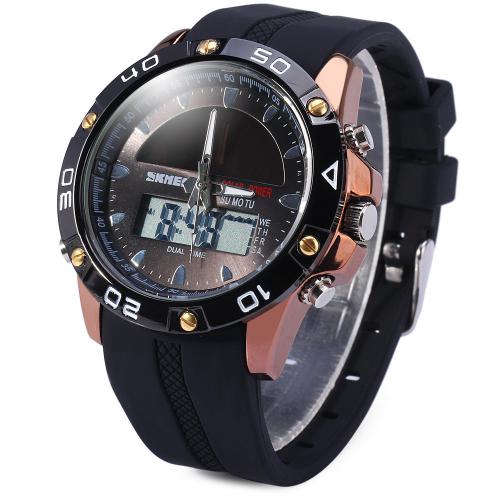 SKMEI 1064 SOLAR POWER DUAL MOVT LED WATCH MILITARY SPORTS WRISTWATCH ...