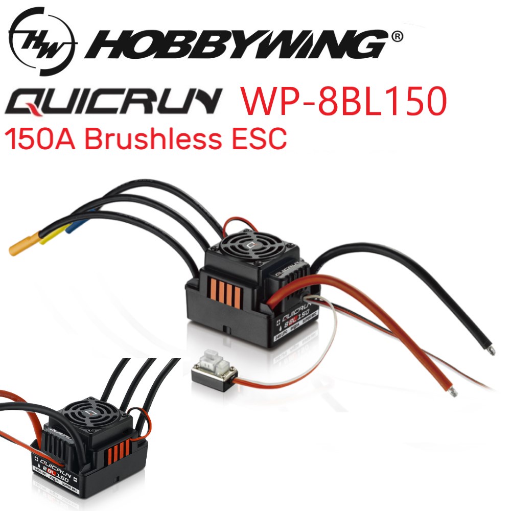 Hobbywing QUICRUN 1/8 150A ESC Waterproof Brushless ESC WP 8BL150 For 1 ...