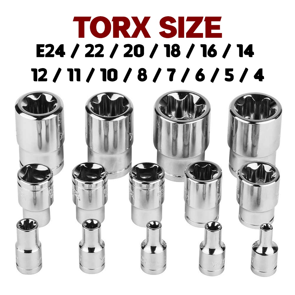 14pcs E4 To E24 Crv Steel Automotive Tools Diy Spanar E Torx Bit Socket ...