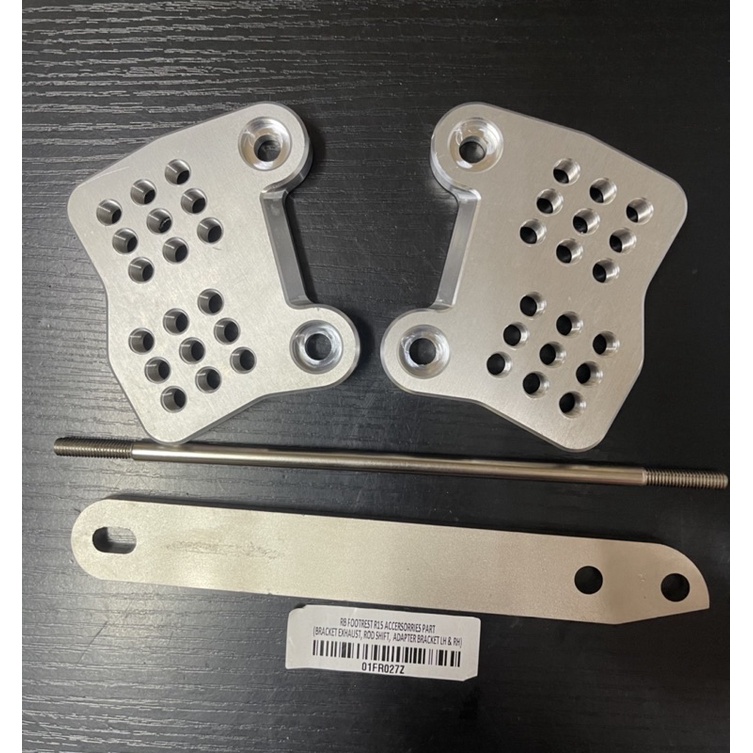 RCB R15 FOOTREST ADAPTER BRACKET SET (INCLUDE BRACKET EXHAUST & ROD ...