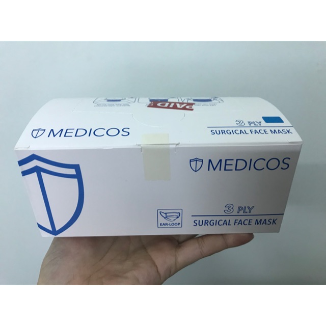 MEDICOS 3 Ply Surgical Face Mask (BLUE) | Shopee Malaysia