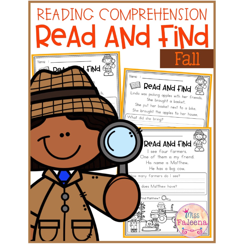 Read and Find Preschool English Reading Comprehension Exercise Book ...