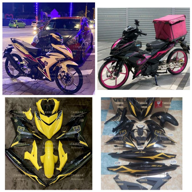 YAMAHA Y15 Y15zr V1 V2 V3 Malaysia version custom 2020 cream white/pink ...