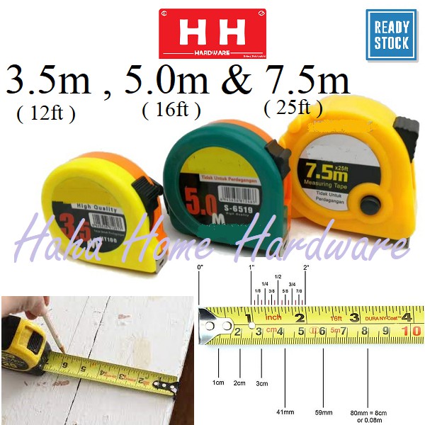 Tali Tape ⚠️( Colour & Brand Random )( High Quality ) 3.5m , 5.0m & 7 ...