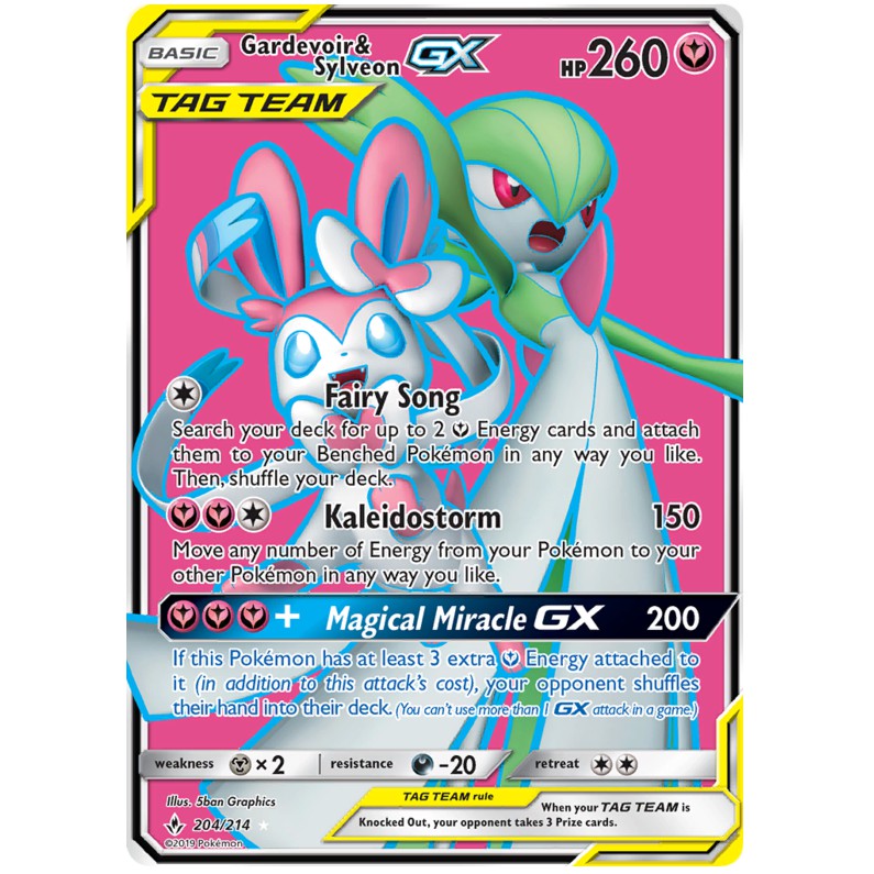 Gardevoir & Sylveon GX - 204/214 - Sun & Moon: Unbroken Bonds Singles | Shopee Malaysia