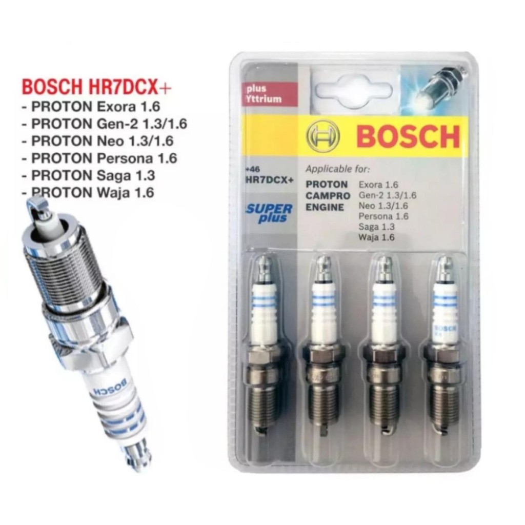 BOSCH SPARK PLUG HR7DCX+ [BPR6EF-11] (4PCS) - Proton Gen2 Persona Saga ...