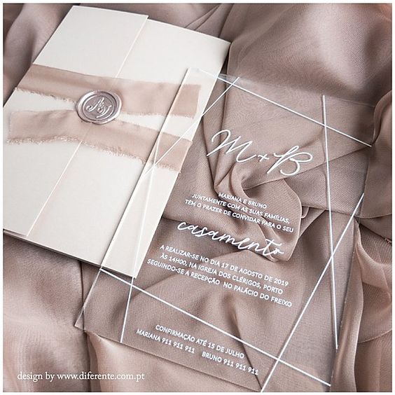 Clear acrylic Wedding / Events Invitation card (Acrylic Sheet Only, No ...