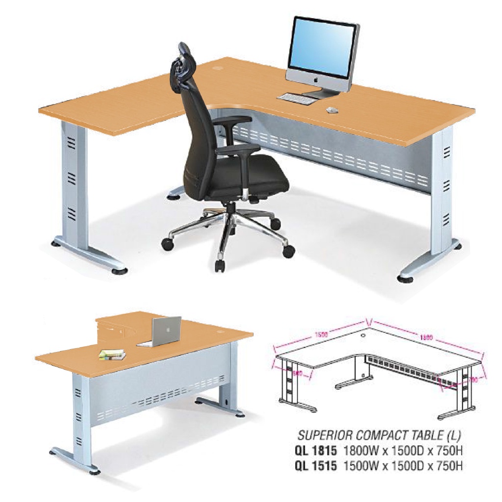 L-Shape Compact Table / Office Desk / Office Meeting | Shopee Malaysia