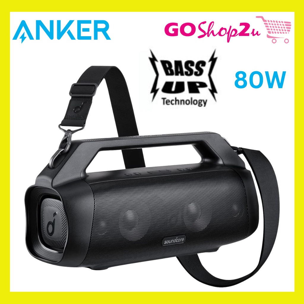 Anker A3129 Soundcore Motion Boom Plus Outdoor Speaker with 80W Booming Sound, 20H Playtime ...