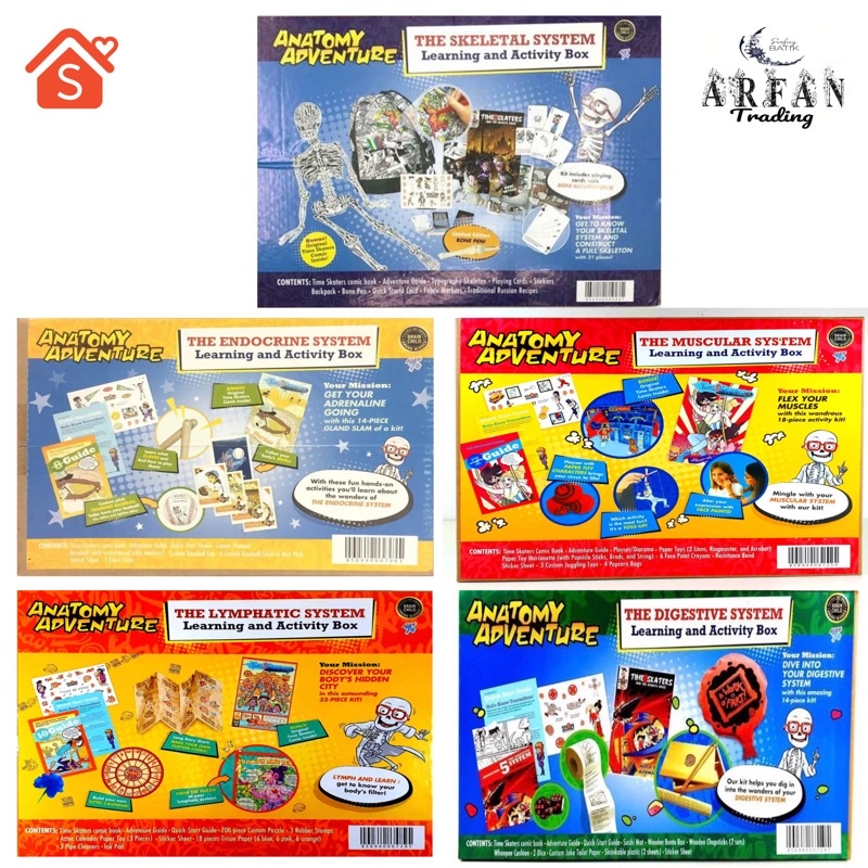 Anatomy Adventure Learning and Activity Box : Skeletal , Digestive ...