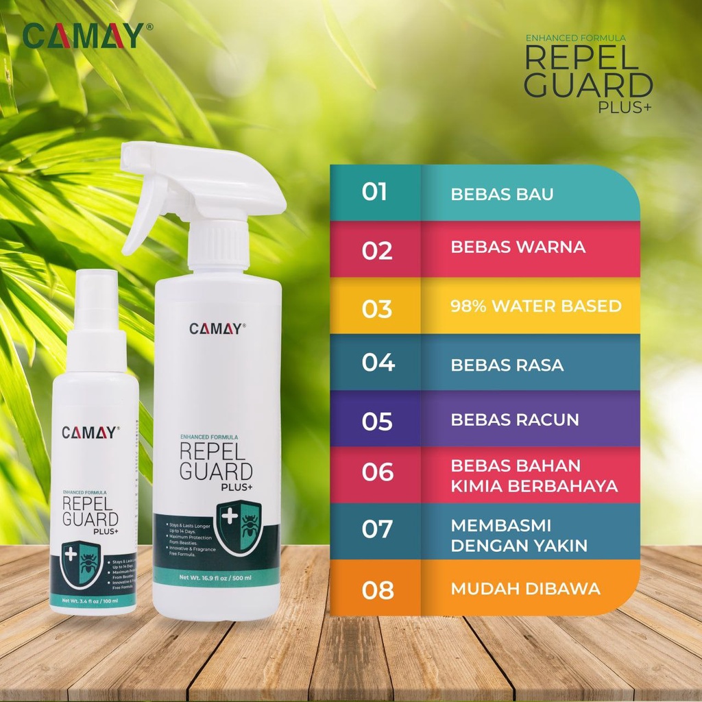 Camay Repel Guard Insect Repellant Spray Pijat Pepijat Bedbug Hama ...