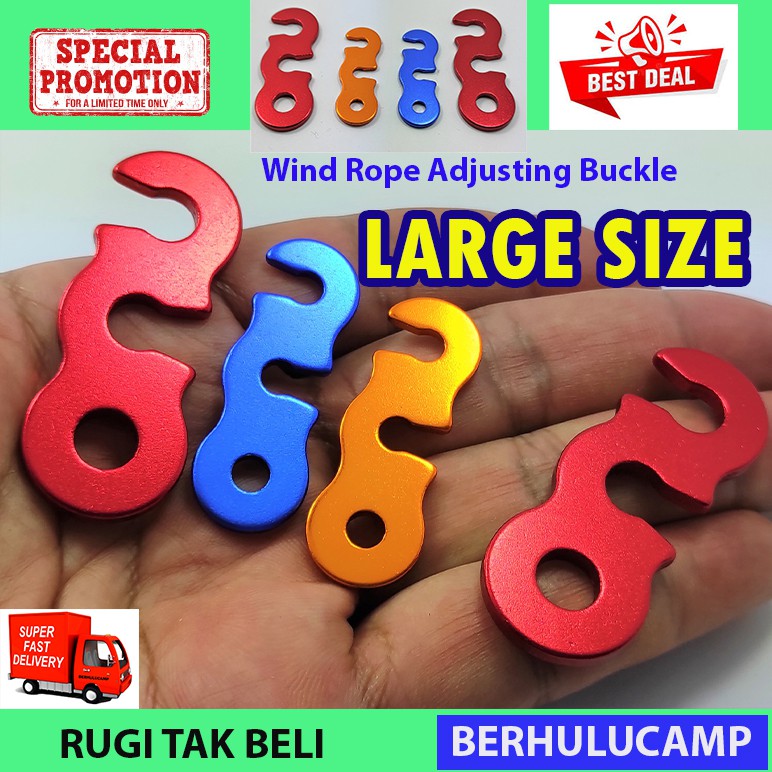 5pcs Large Wind Rope Stopper Awning Adjuster Flysheet Guyline Shelter ...