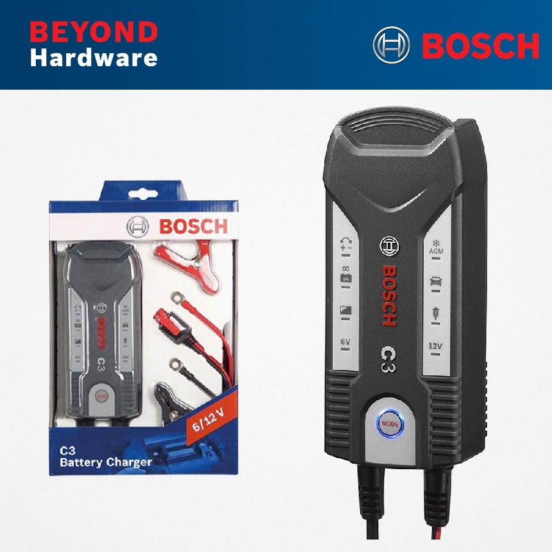 BOSCH C3 Fully Automatic 4 Mode 6/12V Smart Battery Charger ...