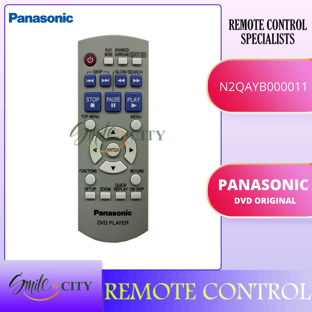 [ORIGINAL] N2QAYB000011 PANASONIC DVD REMOTE CONTROL | Shopee Malaysia
