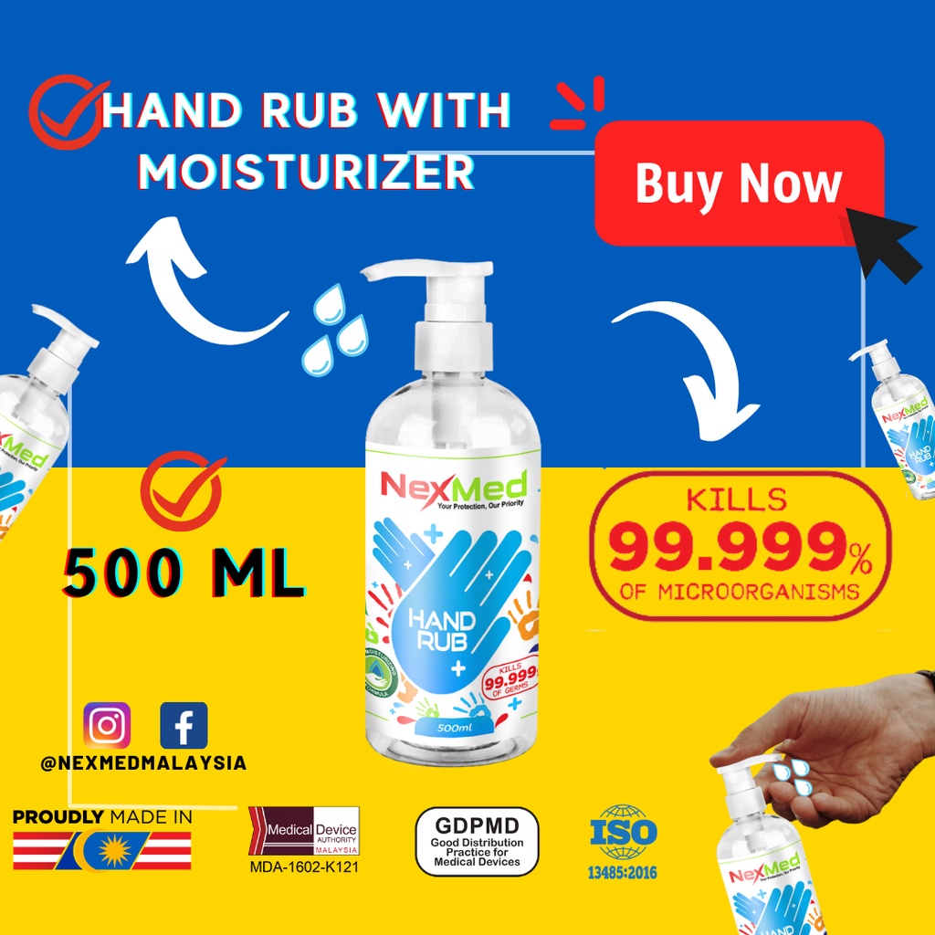 [BEST SELLER] Hospital Hand Sanitizer 500ml (Alcohol 80%) Kill Germ 99. ...
