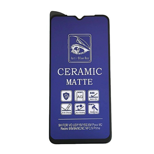 VIVO Y19 Ceramic Flexible Full Glue Tempered Glass (MATTE ANTI BLUE ...