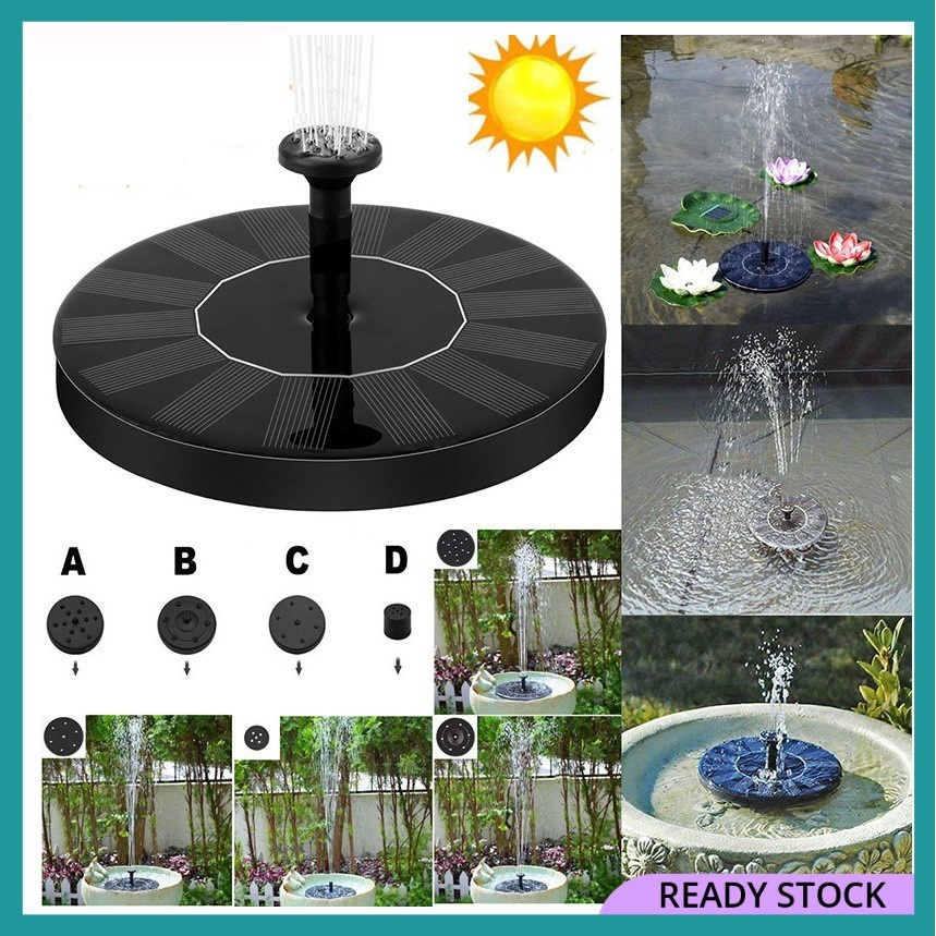 Solar Powered Floating Bird Bath Water Panel Fountain Pump Garden Pond ...