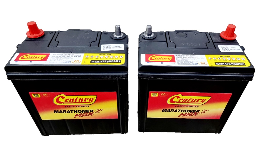 [ Installaton Provided ] M42 EFB | 60B20L/R | B20 L/R ] CENTURY MAX | Car Battery Bateri Kereta ...