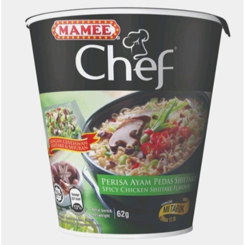 Mamee Chef Cup Spicy Chicken Shiitake 62g | Shopee Malaysia