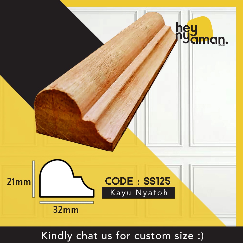 Wood Moulding, Wainscoting, Kayu Nyatoh / Meranti Bekualiti - 45 / 90 ...