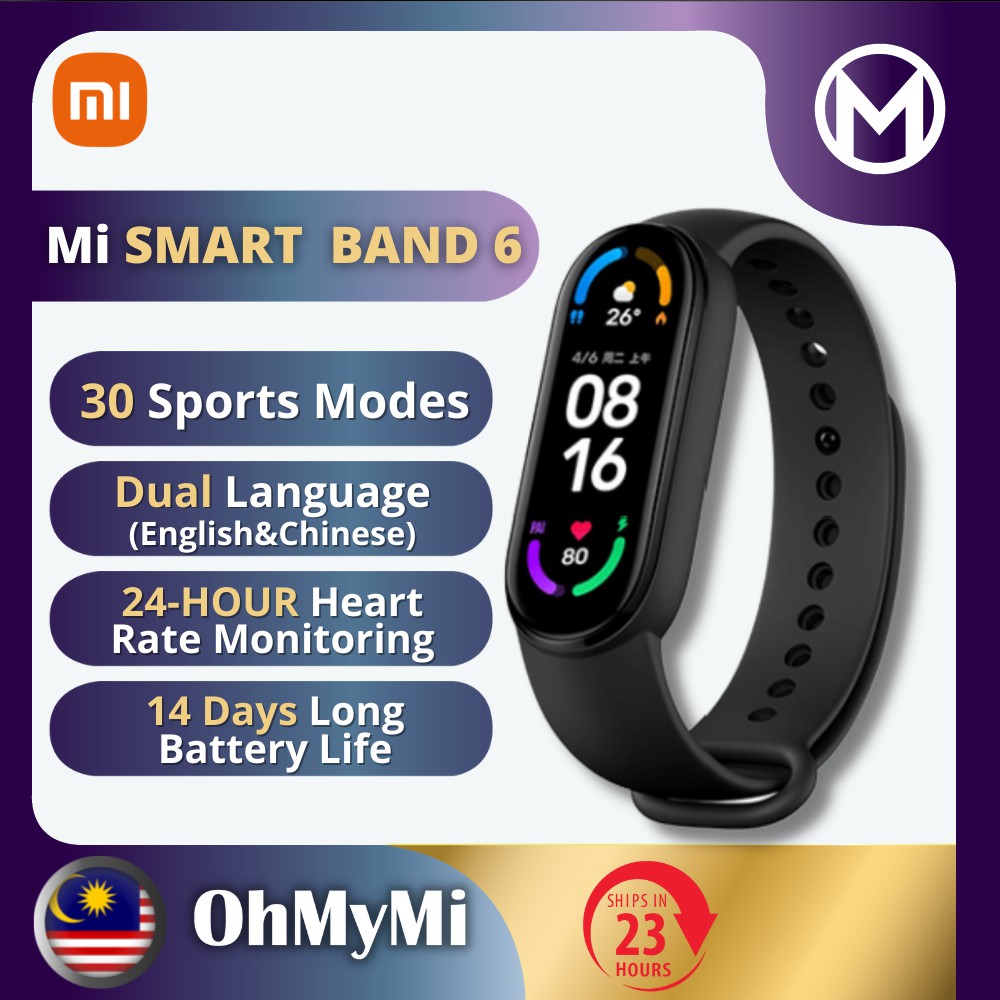 [Global Version] Xiaomi Mi Band 6 Smart Watch -1 Year Warranty (Free 2 ...