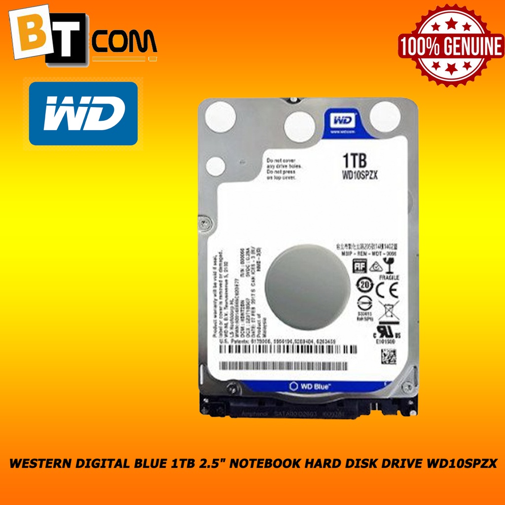 WESTERN DIGITAL Blue 1TB 2.5" Notebook Hard Disk Drive WD10SPZX ...
