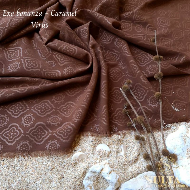 Abaya Sultan Exo Bonanza Emboss VIRUS Fabric | Shopee Malaysia