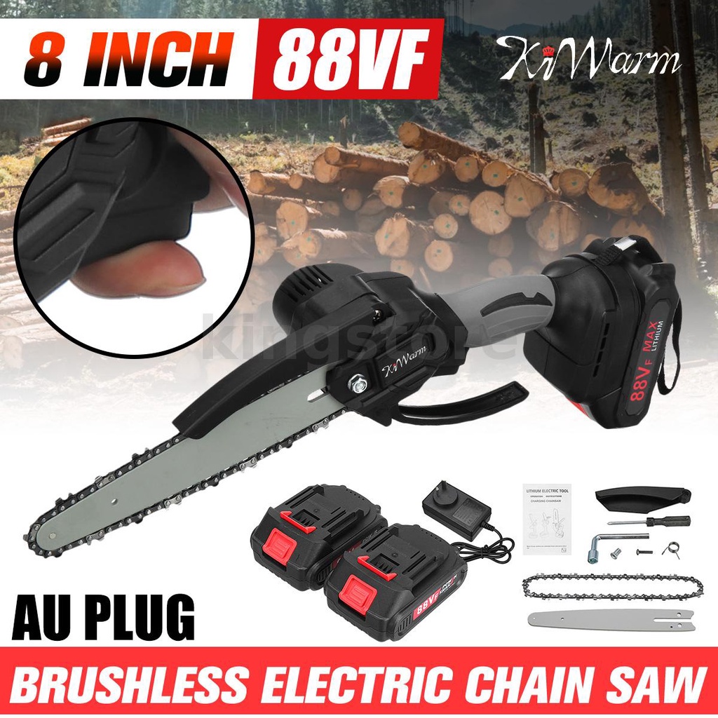 8" 3000W Mini Cordless Electric Chainsaw Battery-Powered Wood Cutter ...