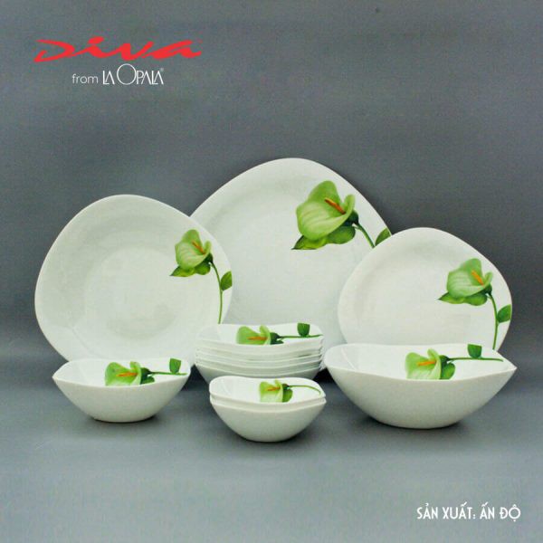 Diva Ivory I.B Square Glass Bowl (La Opala) | Shopee Malaysia