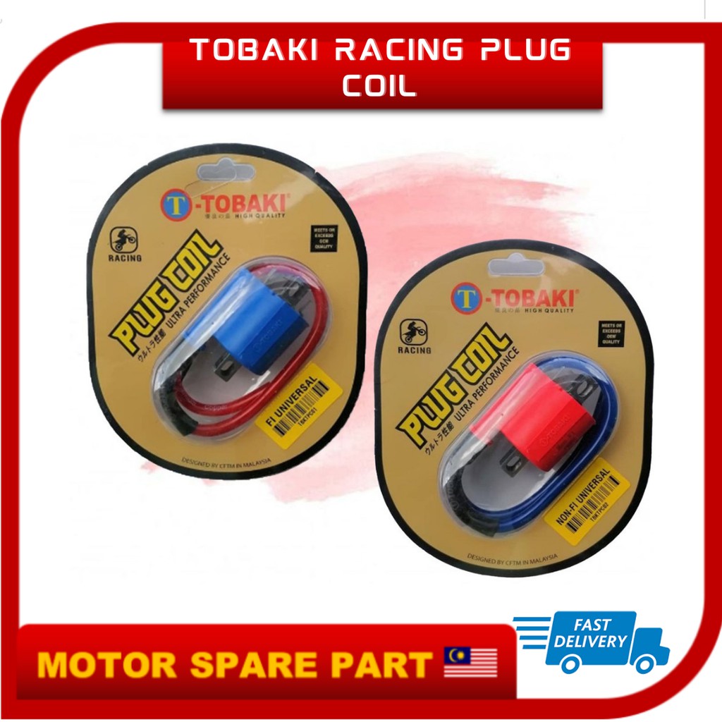 TOBAKI RACING PLUG COIL( EX5/WAVE100/WAVE125/LC135/SRL110/Y125Z/Y15 ...