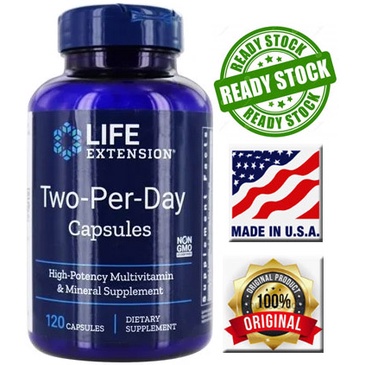 Life Extension, Two-Per-Day Multivitamin, 120 Veggie Capsules [READY ...