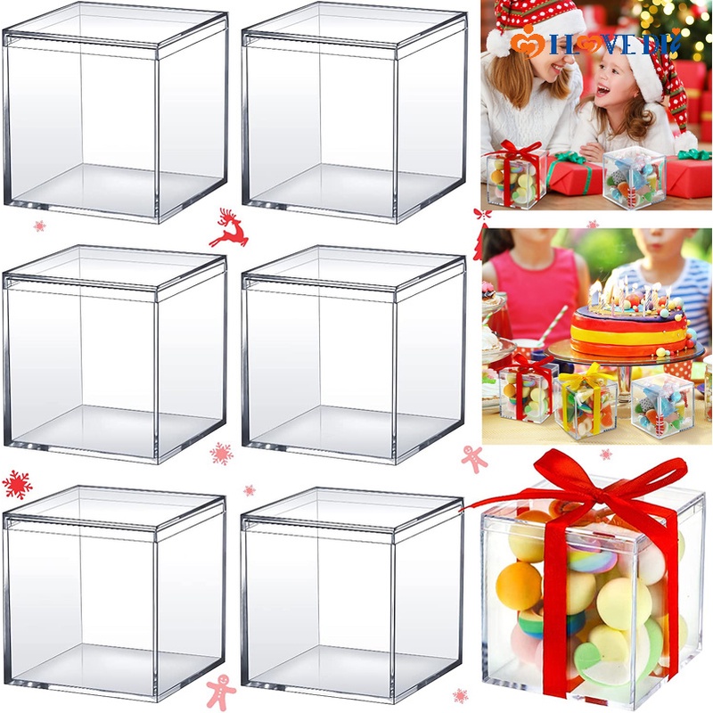 Mini Transparent Acrylic Box With Cover/ Square Plastic Candy Storage ...