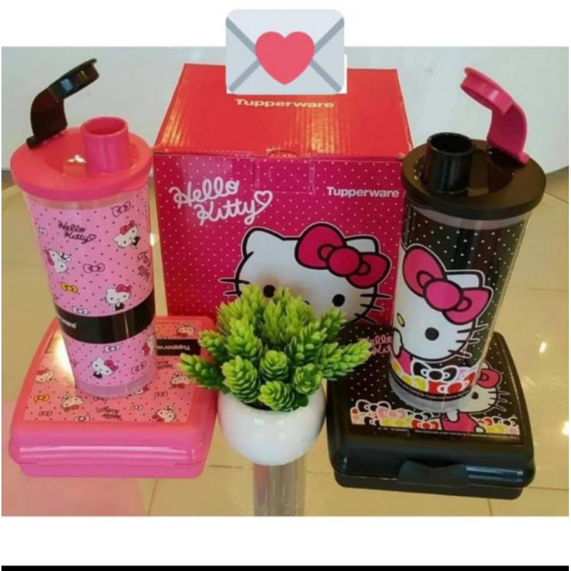 TUPPERWARE HELLO KITTY LUNCH BOX and BOTTLE | Shopee Malaysia