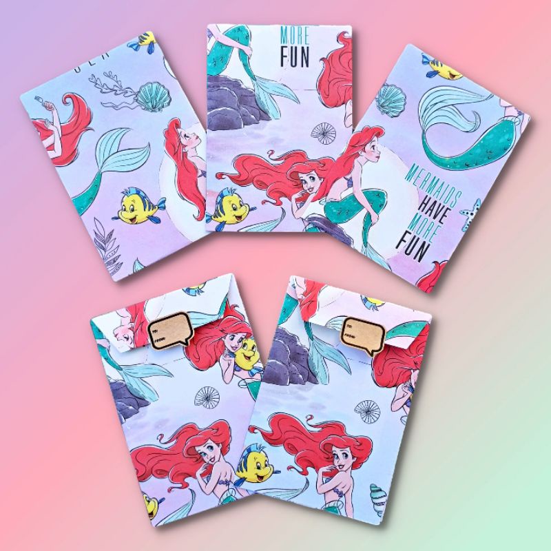 (Amplop + Sticker) Mermaid Ariel - Angpao Angpao Character Envelope ...