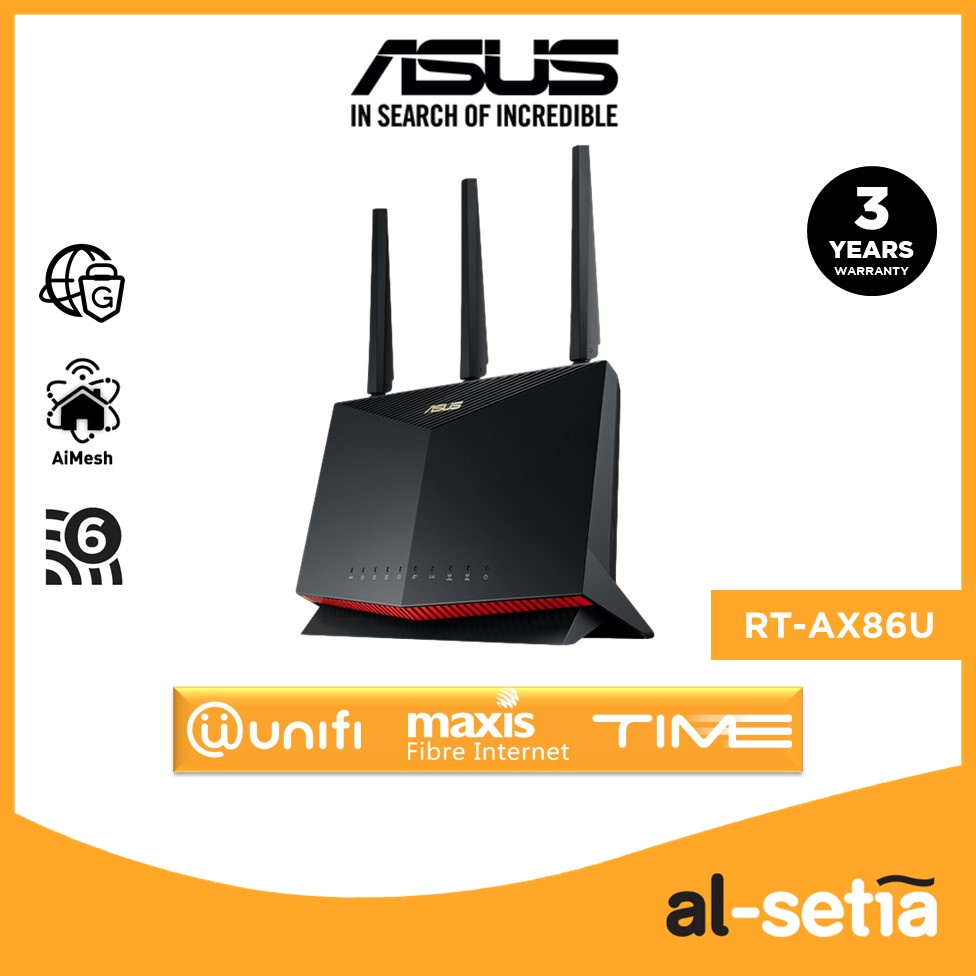 ASUS RT-AX86U / RT-AX86S AX5700 Dual Band WiFi 6 Gaming Mesh WiFi ...
