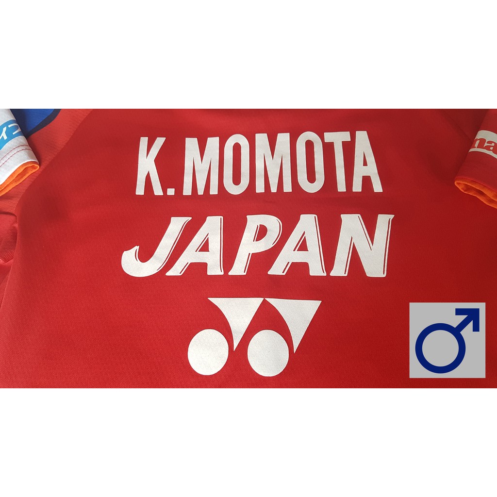 YONEX 10309 JAPAN KENTO MOMOTA 2019 SEASON Men's Red Shirt Size L | Shopee Malaysia