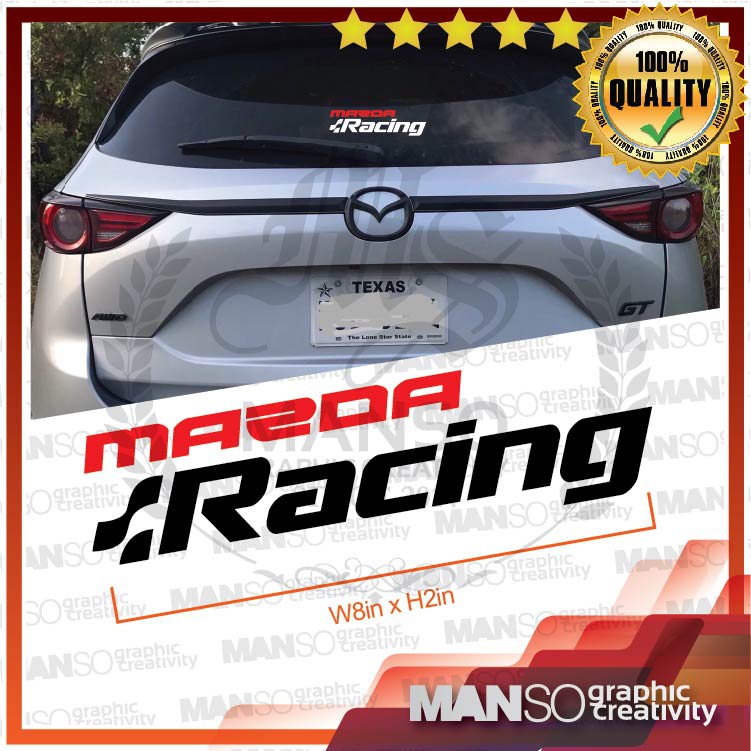 NEW DESIGN Mazda RACING Car Sticker mazda3 mazda2 mazda6 cx3 cx5 cx30 ...