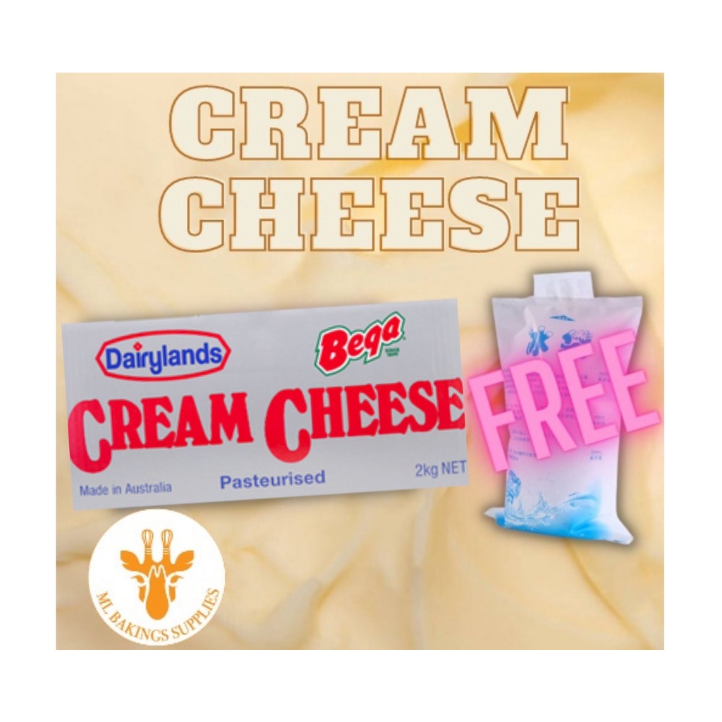 [READY STOCK] DAIRYLAND CREAM CHEESE / BAKING 2kg (Halal) with ice bag ...