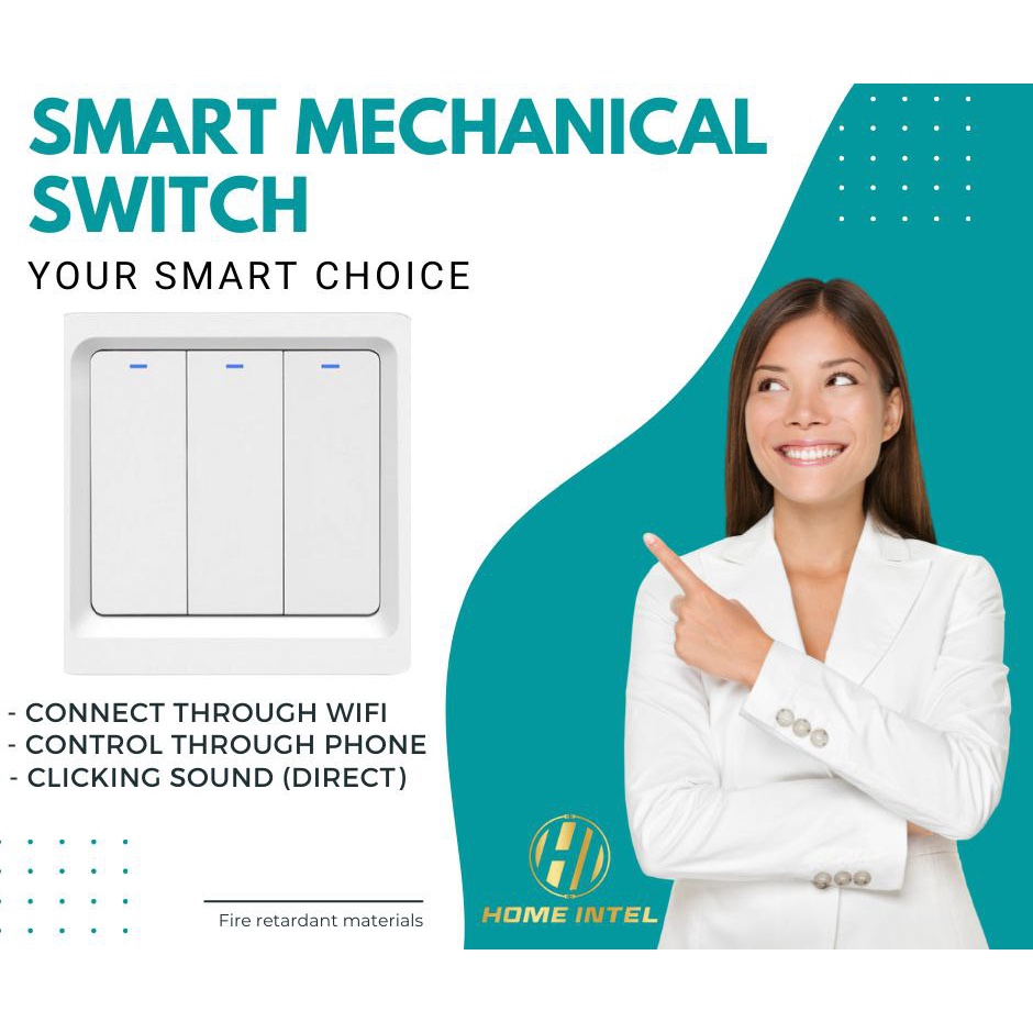 Smart Mechanical Wall Switch - Connect through Wifi & Phone | Shopee ...