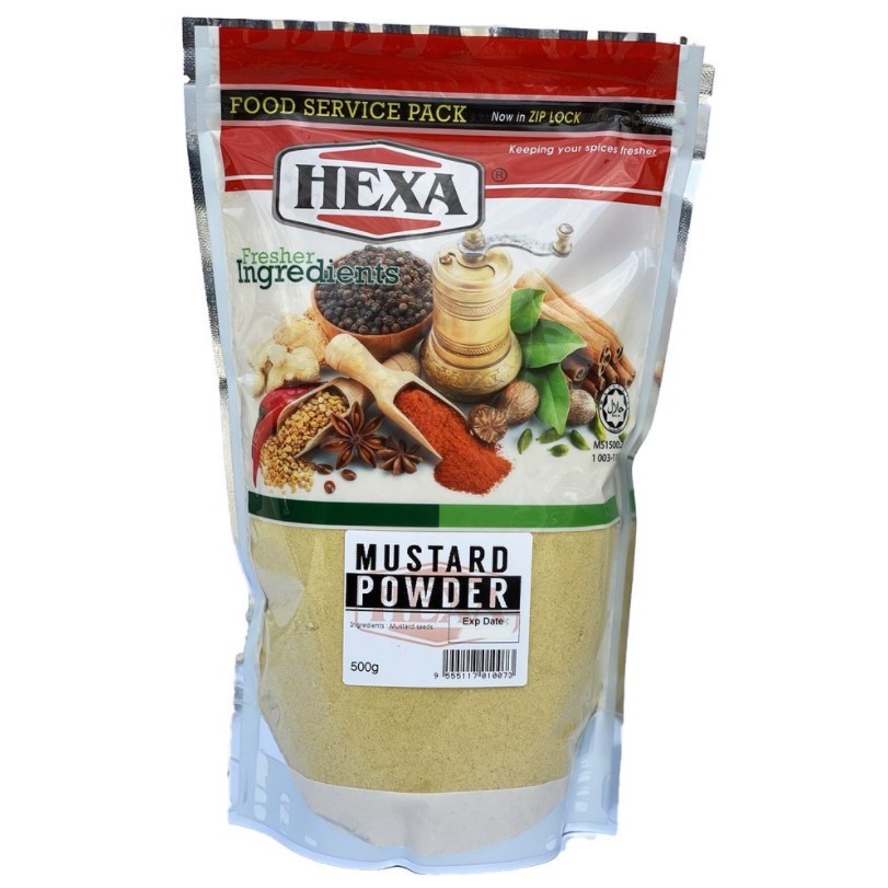 HEXA Mustard Powder 500gm Serbuk Sawi Halal (Food Service) | Shopee ...