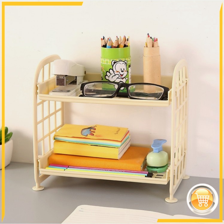 Department Store Mini Plastic Table Shelf 2-level Multifunction Shelf 2 ...