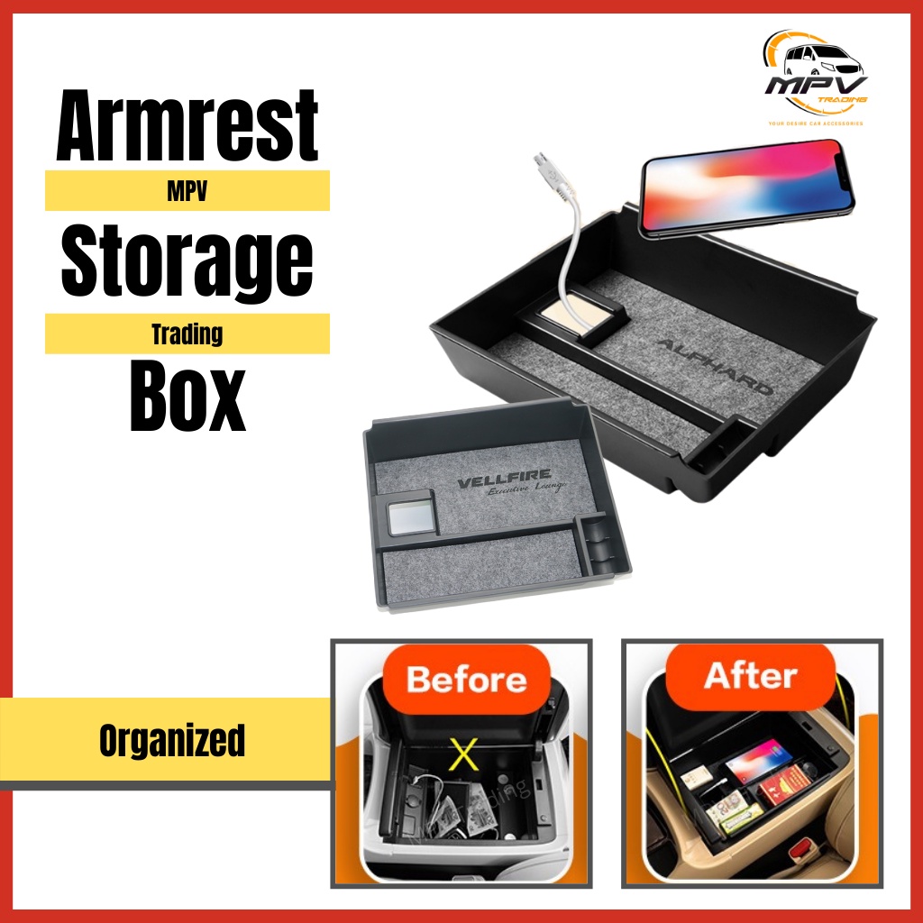 Toyota Vellfire Alphard Storage Box Anh30 2015-2020 | Shopee Malaysia