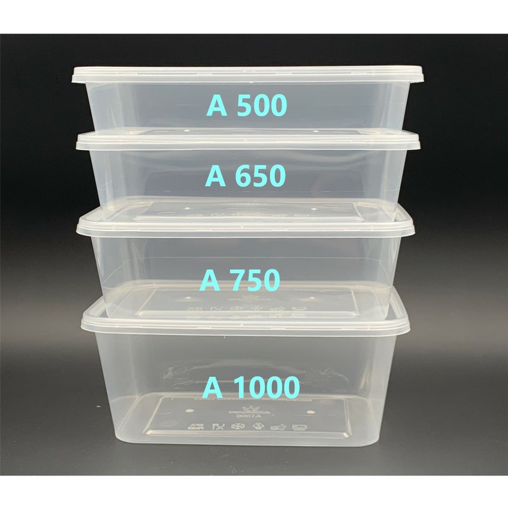 [READY STOCK] Quality Rectangular Transparent Plastic Food Container ...